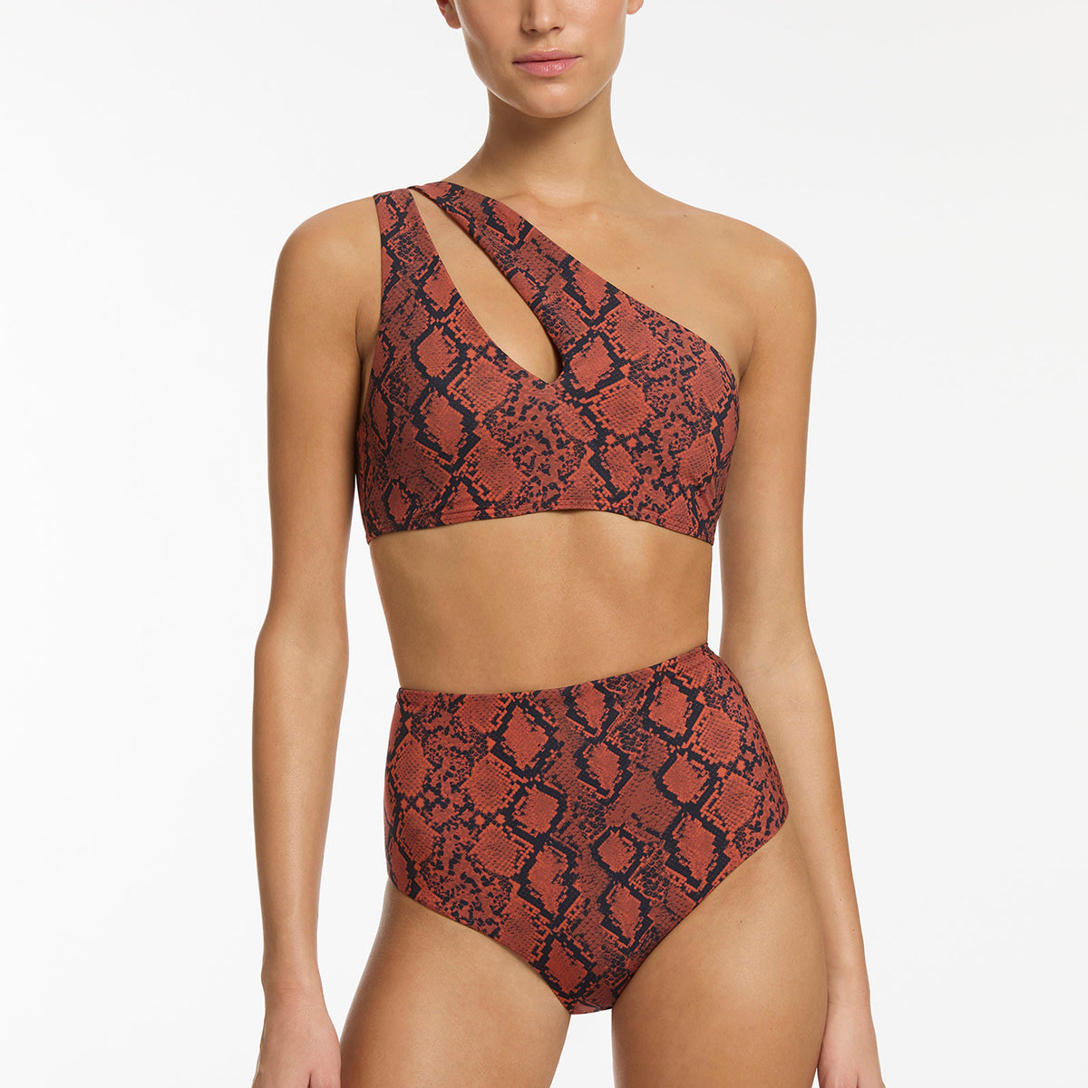 Python Splice One Shoulder Top - Spice – Seafolly Singapore