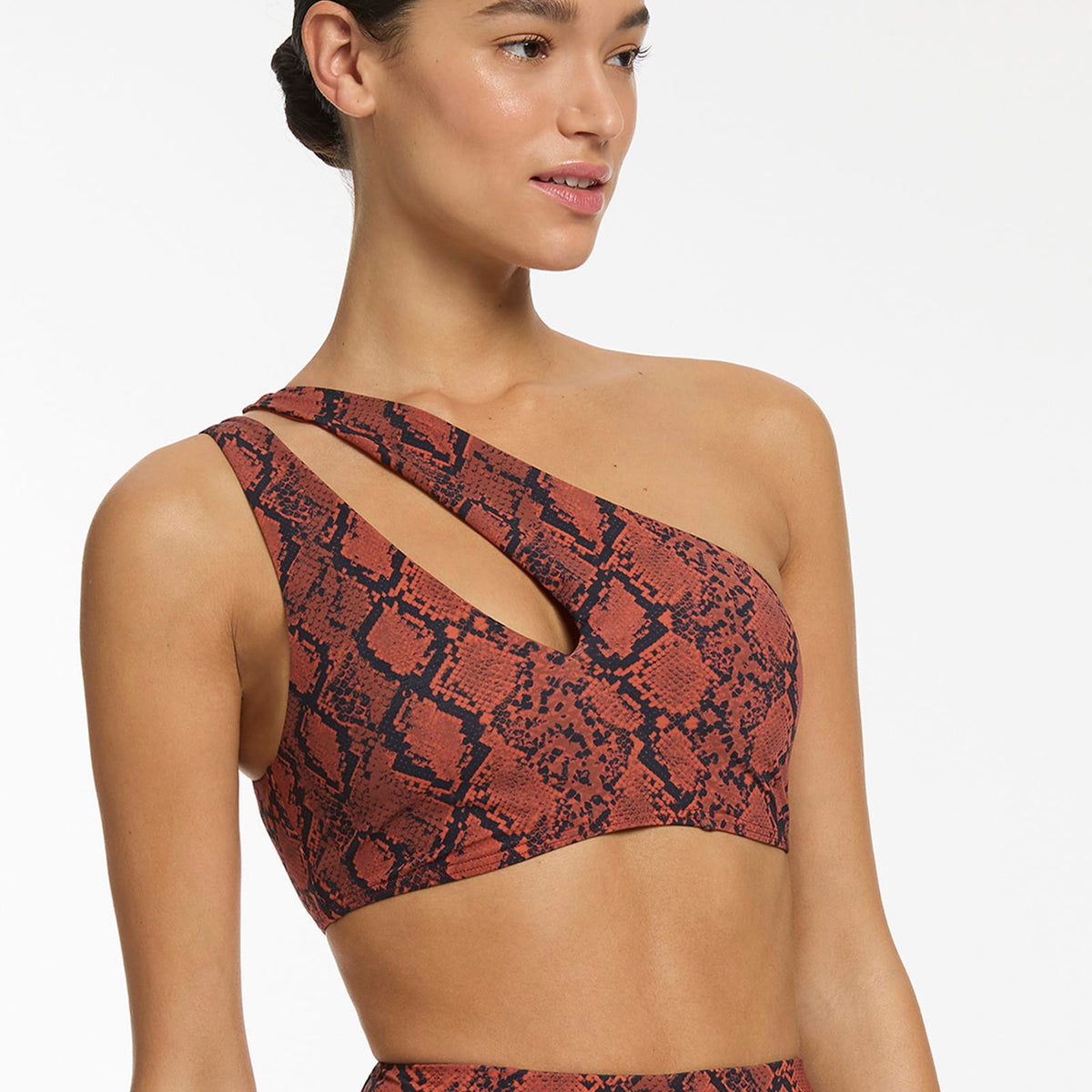 Python Splice One Shoulder Top - Spice – Seafolly Singapore