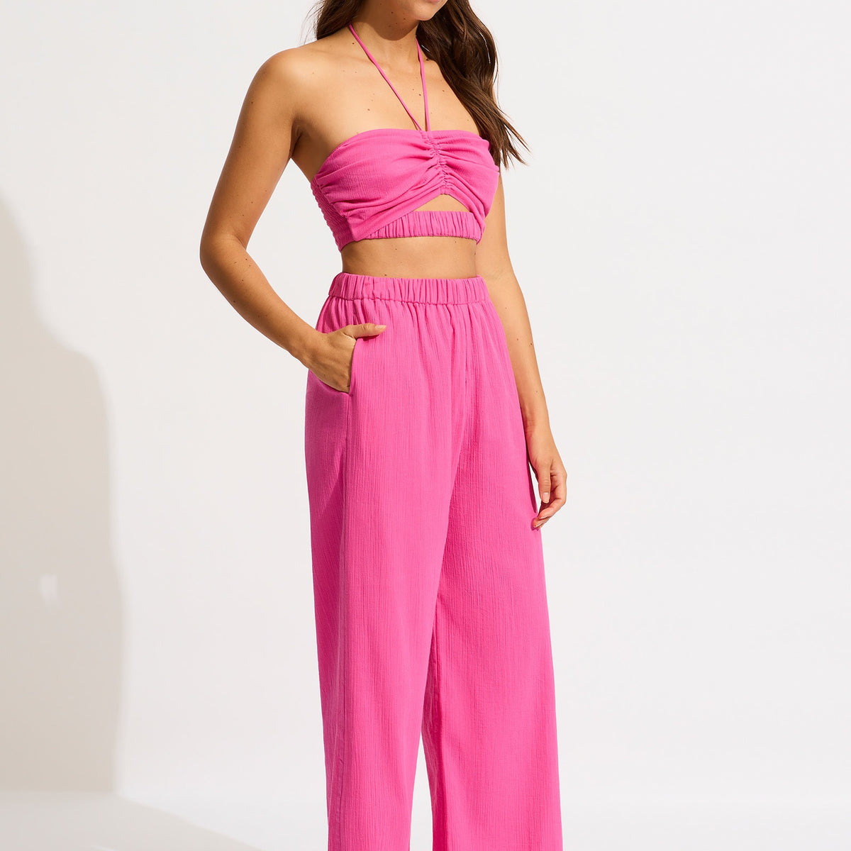 Crinkle Beach Pant - Hot Pink – Seafolly Singapore